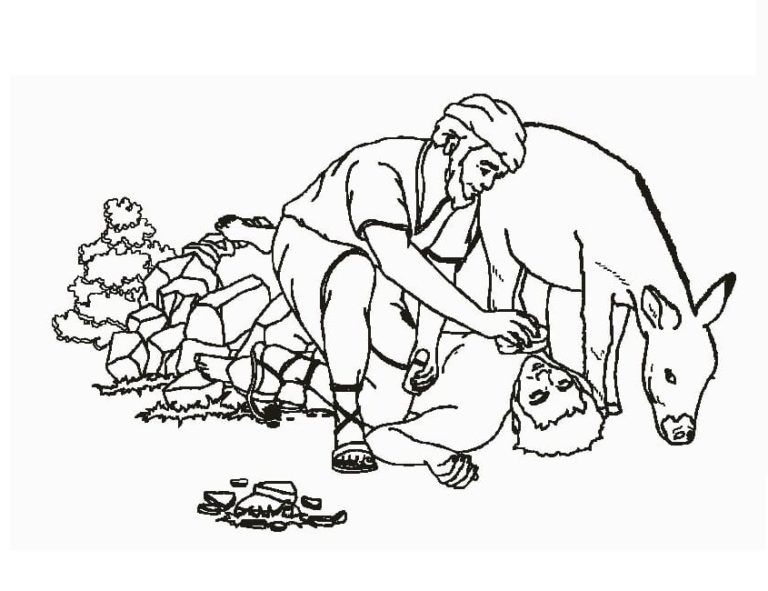 El buen samaritano Coloring Pages paginas para colorear Spanish Bible ...