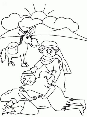 El buen samaritano Coloring Pages paginas para colorear Spanish Bible ...