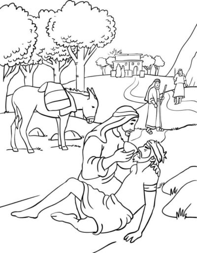 Dibujos de El Buen Samaritano para Colorear