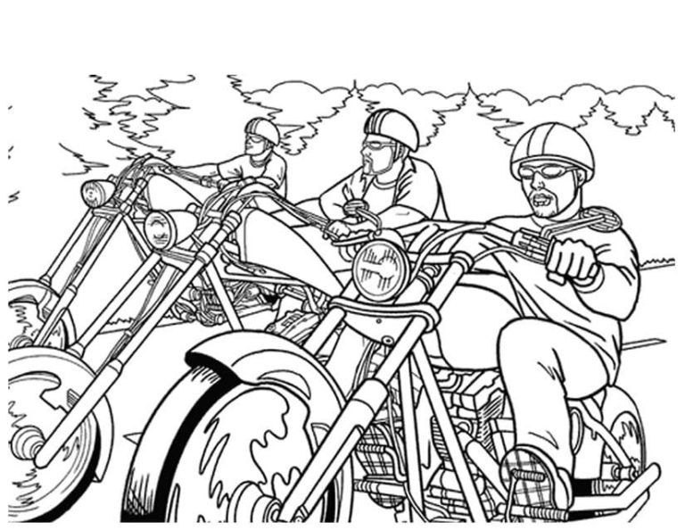Harley Davidson Coloring Pages