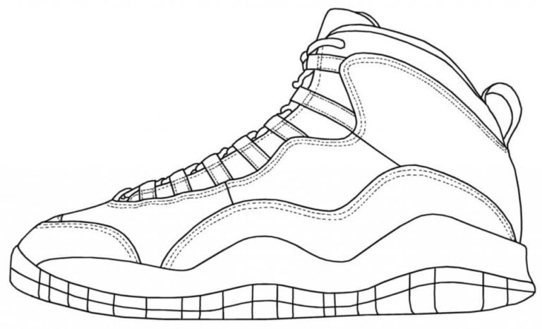 Air Jordan 8 Colouring Pages Sketch Coloring Page