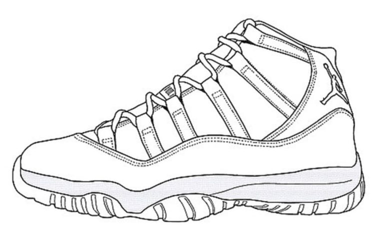 Coloriage Baskets Air Jordan à imprimer