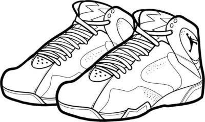 Coloriage Baskets Air Jordan à imprimer