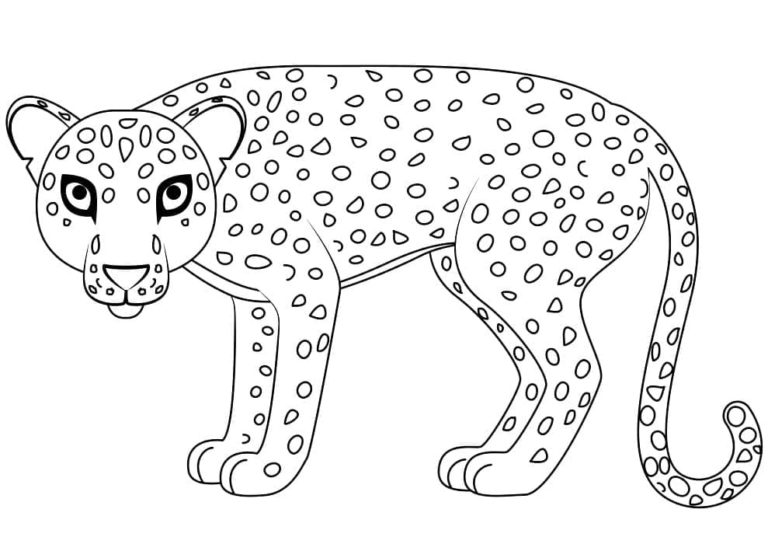 Ausmalbilder Leopard | Kostenlos Malvorlagen zum Ausdrucken