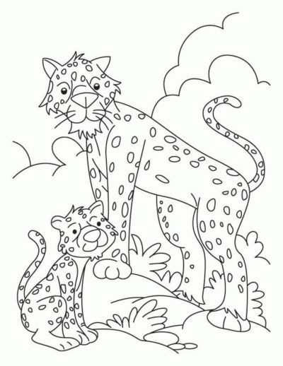 Ausmalbilder Leopard | Kostenlos Malvorlagen zum Ausdrucken