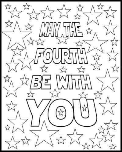 May the Fourth Be with You Coloring Pages