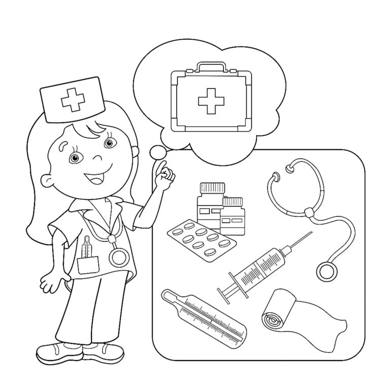 Nurse Coloring Pages