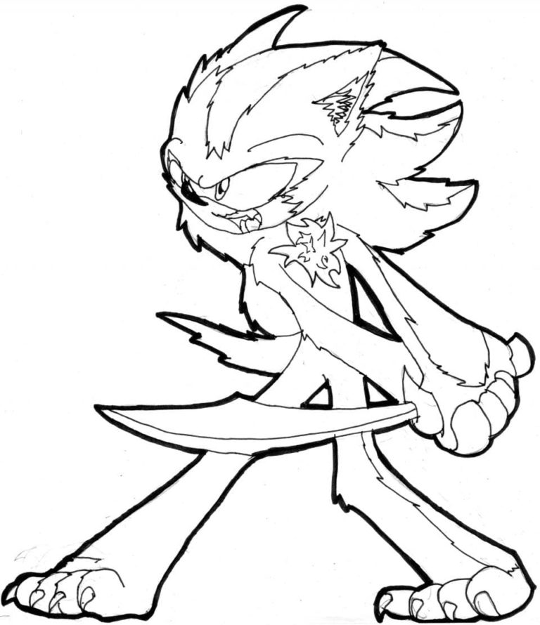 Shadow the Hedgehog Coloring Pages | Free Printables