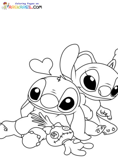 Stitch and Angel Coloring Pages | Free Printables Stitch and Angel Coloring Pages | Free Printables