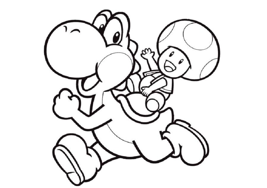 Toad Mario Coloring Pages