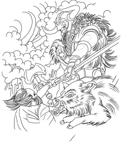 Coloriage Vikings à imprimer