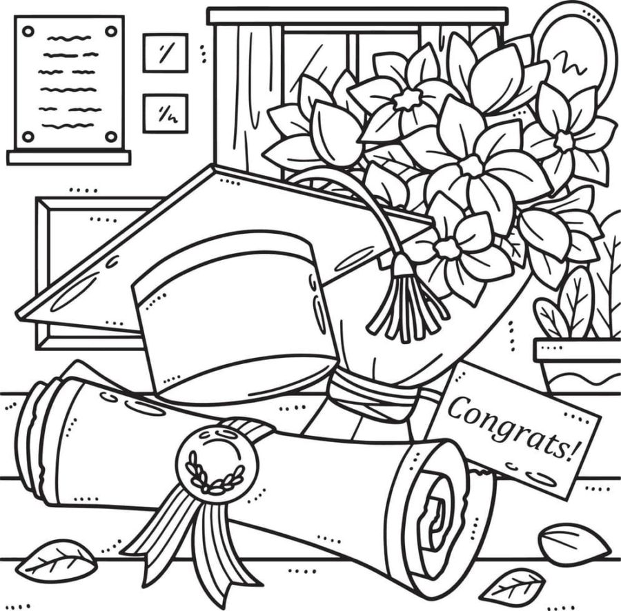 Graduation Coloring Pages