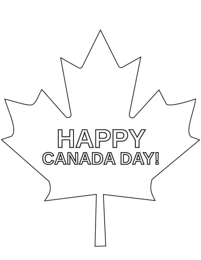 Coloriage Fête du Canada à imprimer
