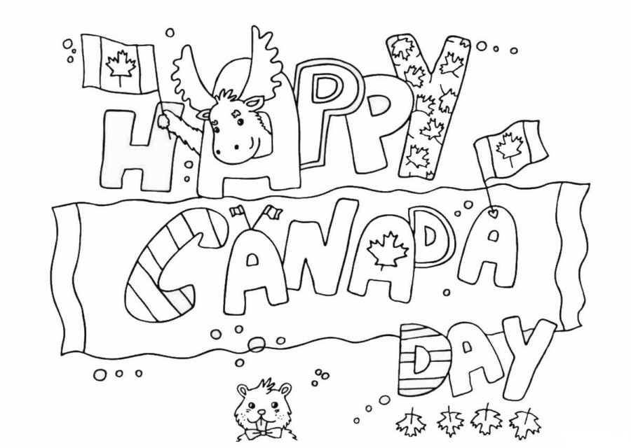 Coloriage Fête du Canada à imprimer