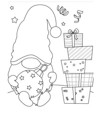 Christmas Gnome Coloring Pages
