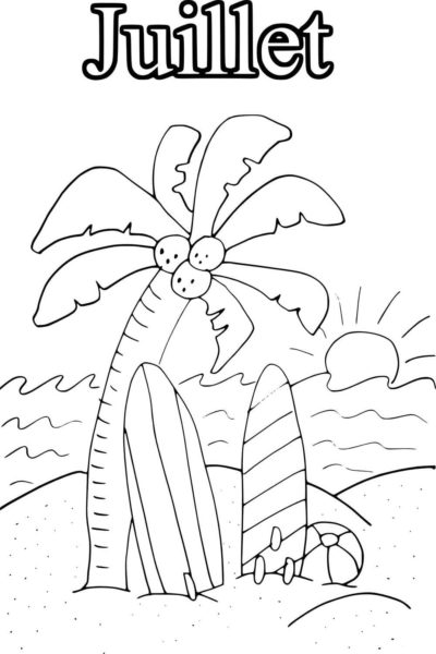 Coloriage Juillet à imprimer