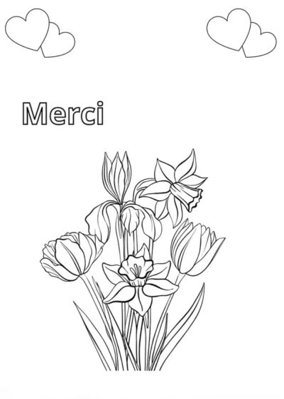 Coloriage Merci à Imprimer