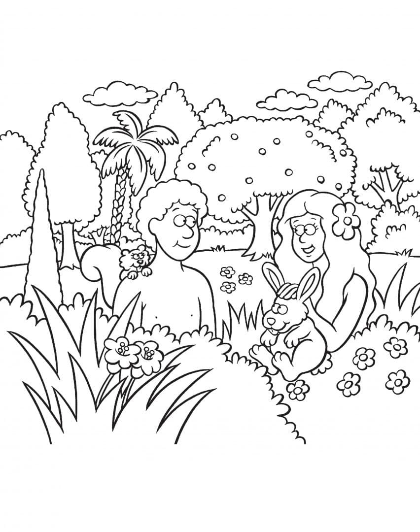 Adam And Eve Coloring Pages Adam And Eve Coloring Pages