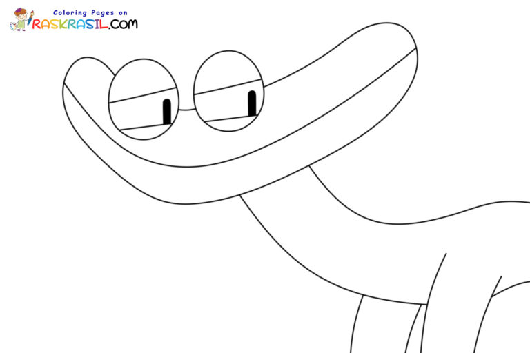 Desenhos de Cyan Rainbow Friends 2 para Colorir