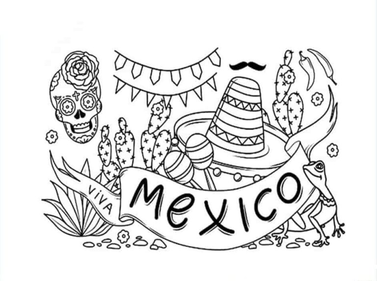 Coloriage Mexique à imprimer