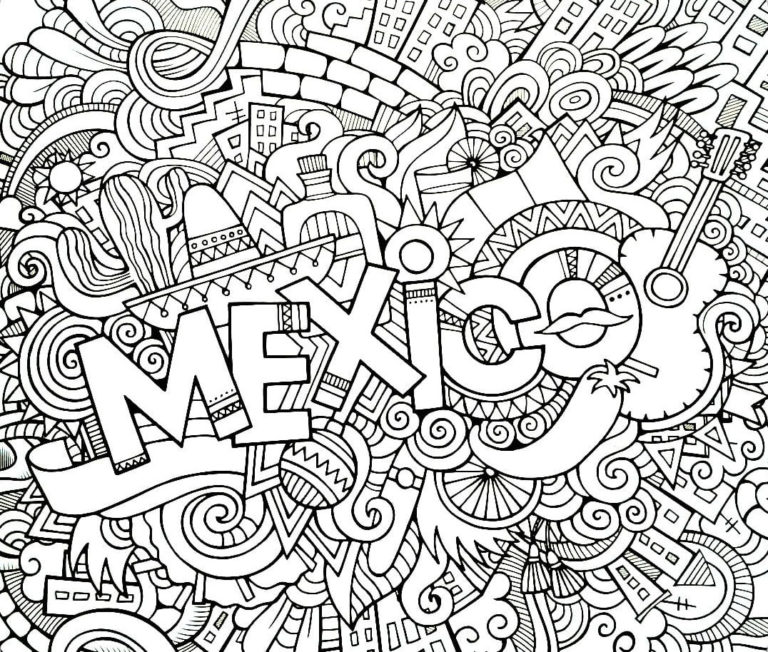 Coloriage Mexique à imprimer