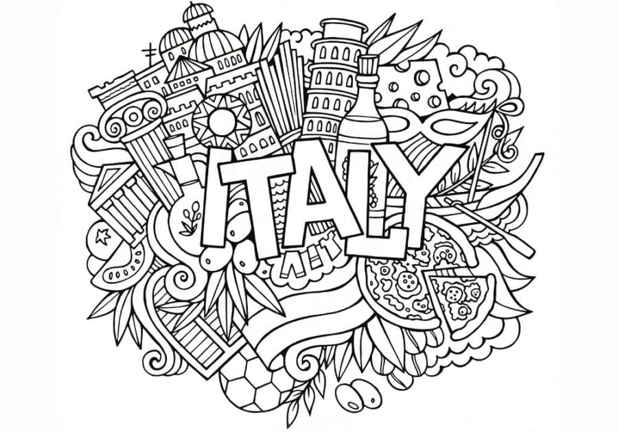 Disegni di Italia da Colorare