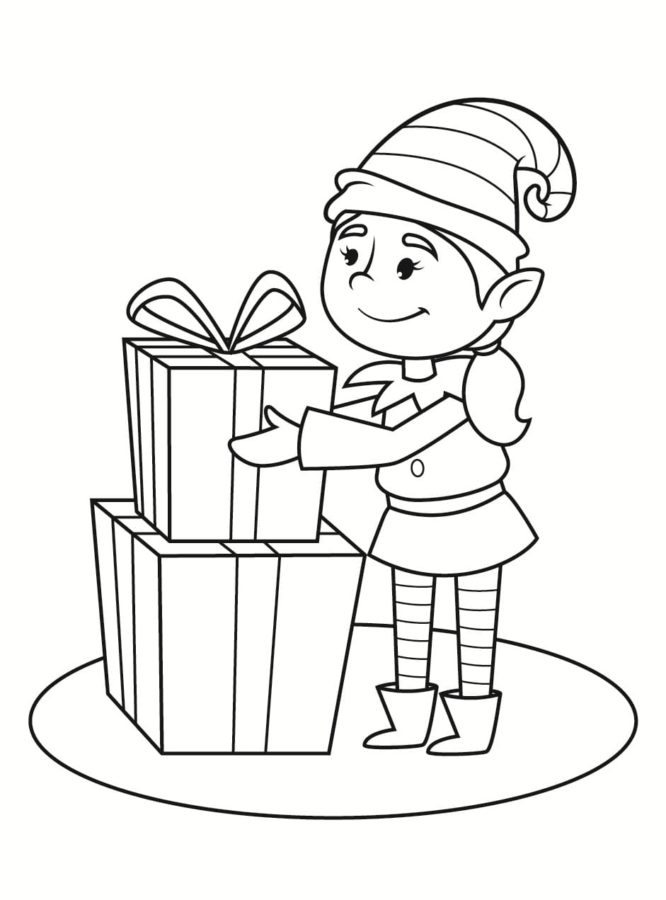 Elf Girl Coloring Pages