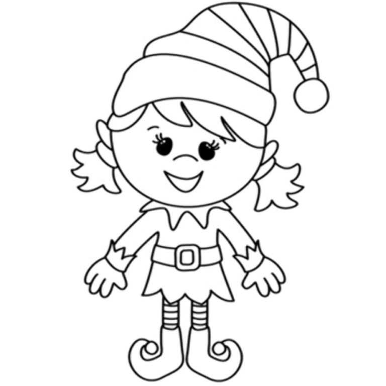 Elf Girl Coloring Pages