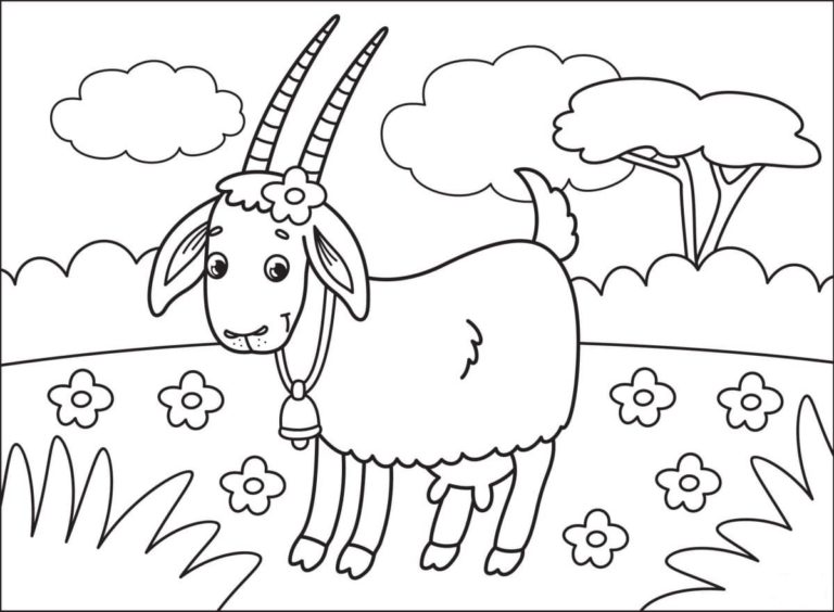 Coloriage Chèvres à imprimer