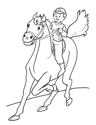 Ausmalbilder Pferde und Reiten | Malvorlagen zum Ausdrucken