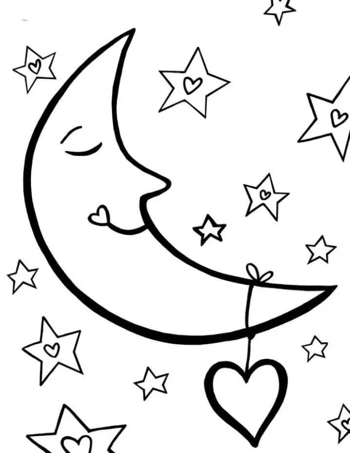 Ausmalbilder Mond | Kostenlos Malvorlagen zum Ausdrucken