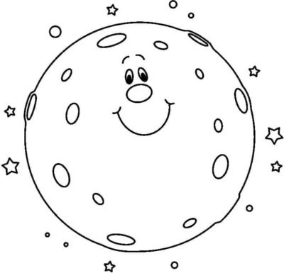 Coloriage Lune à imprimer