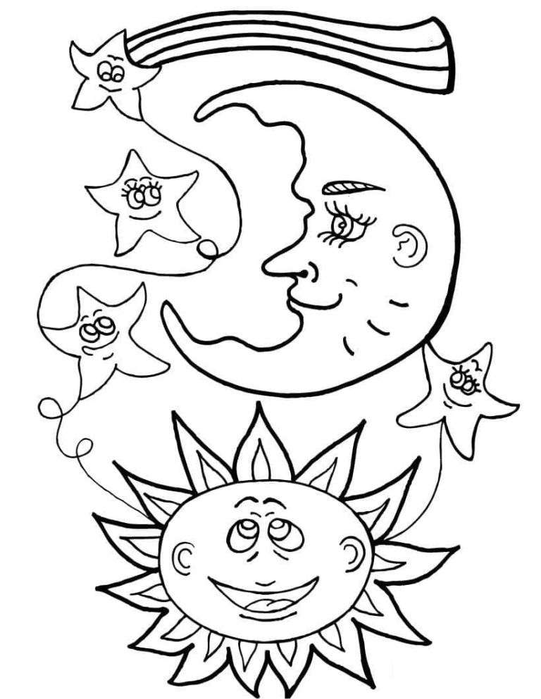 Coloriage Lune à imprimer