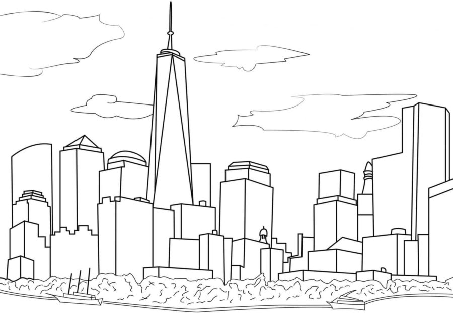 Coloriage New York à imprimer