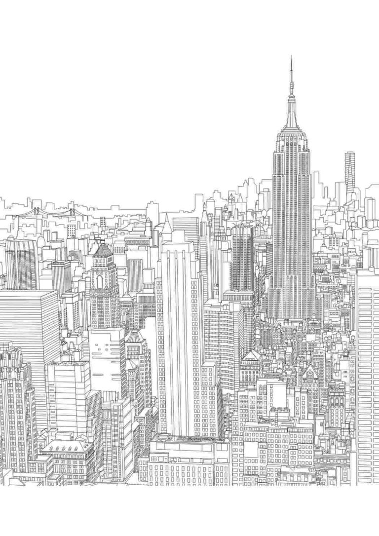 Coloriage New York à imprimer