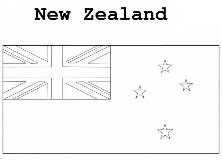Zealand Flag Coloring Printable Pages Supercoloring Flags Nz Crafts ...