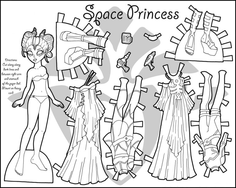 Paper Doll Coloring Pages
