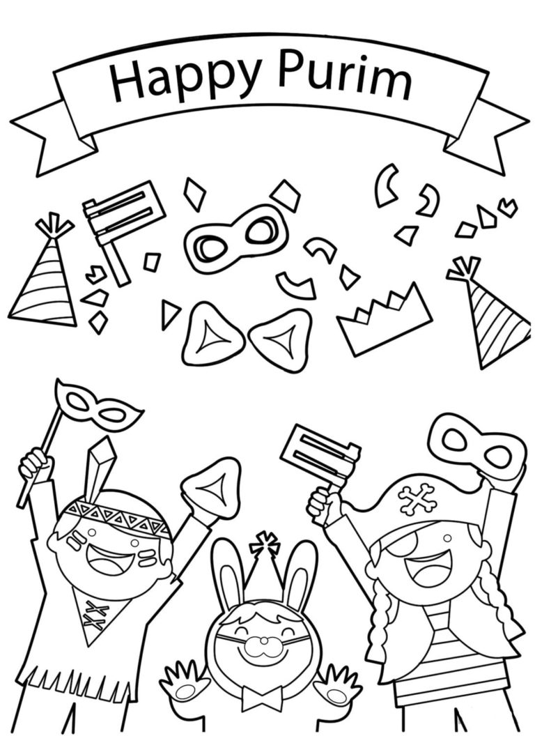 Purim Coloring Pages
