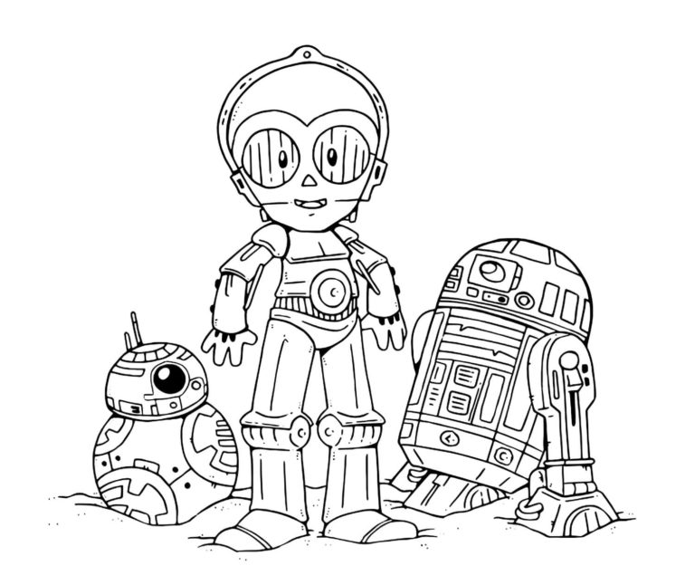 R2D2 Coloring Pages