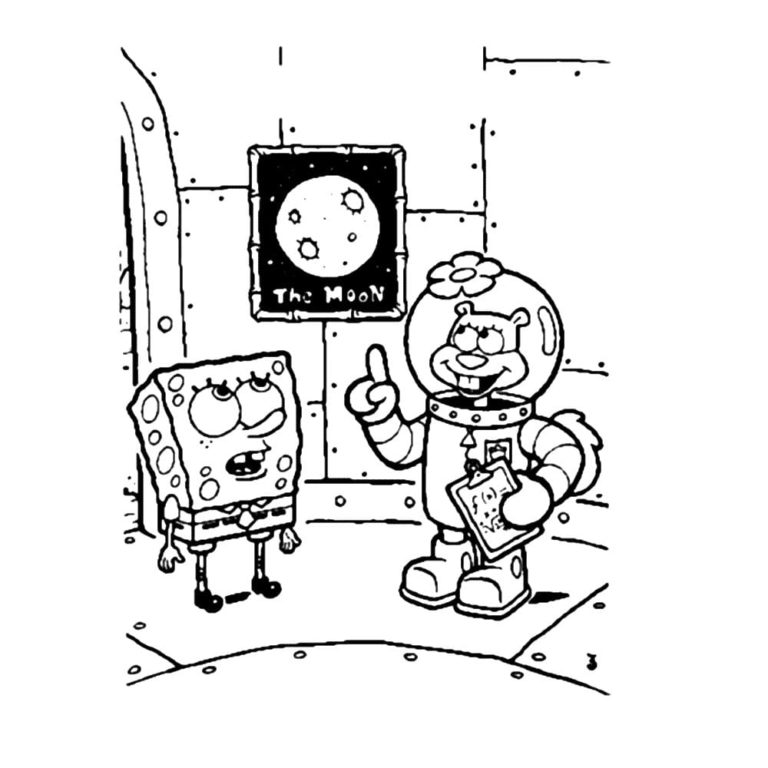 Sandy Cheeks Coloring Pages