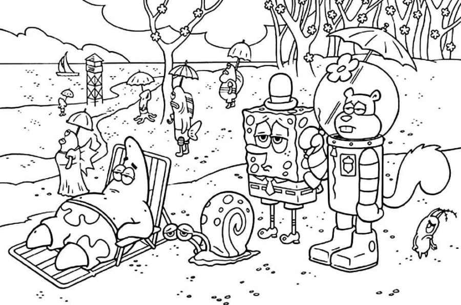Sandy Cheeks Coloring Pages