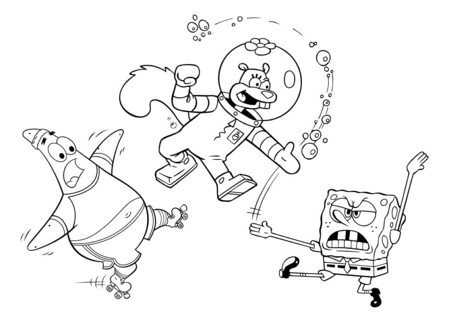 Desenhos de Sandy Bob Esponja para Colorir