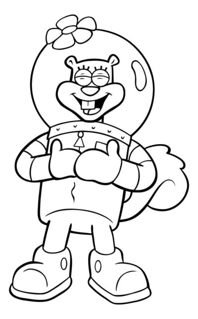 Sandy Cheeks Coloring Pages