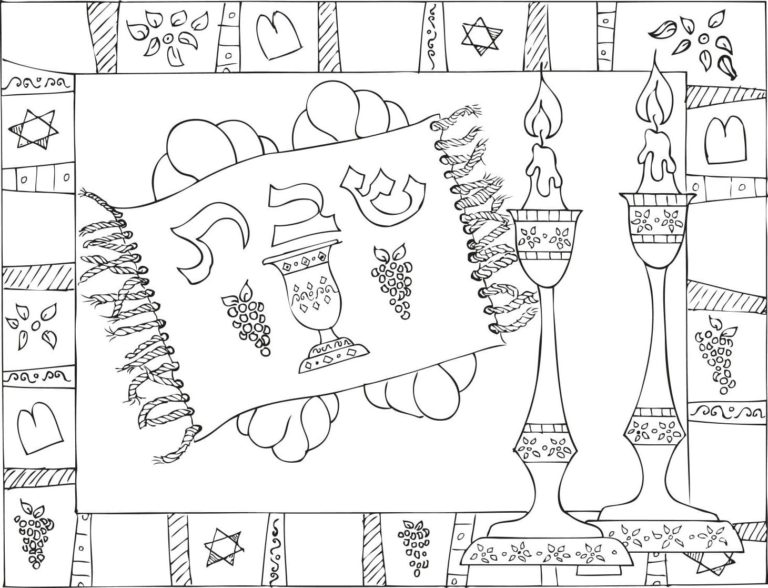 Shabbat Coloring Pages