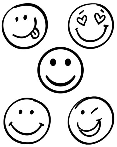 Smiley Face Coloring Pages