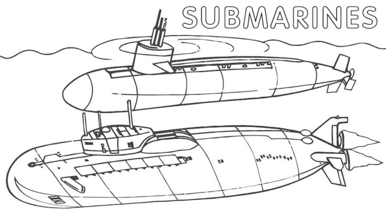 Submarine Coloring Pages