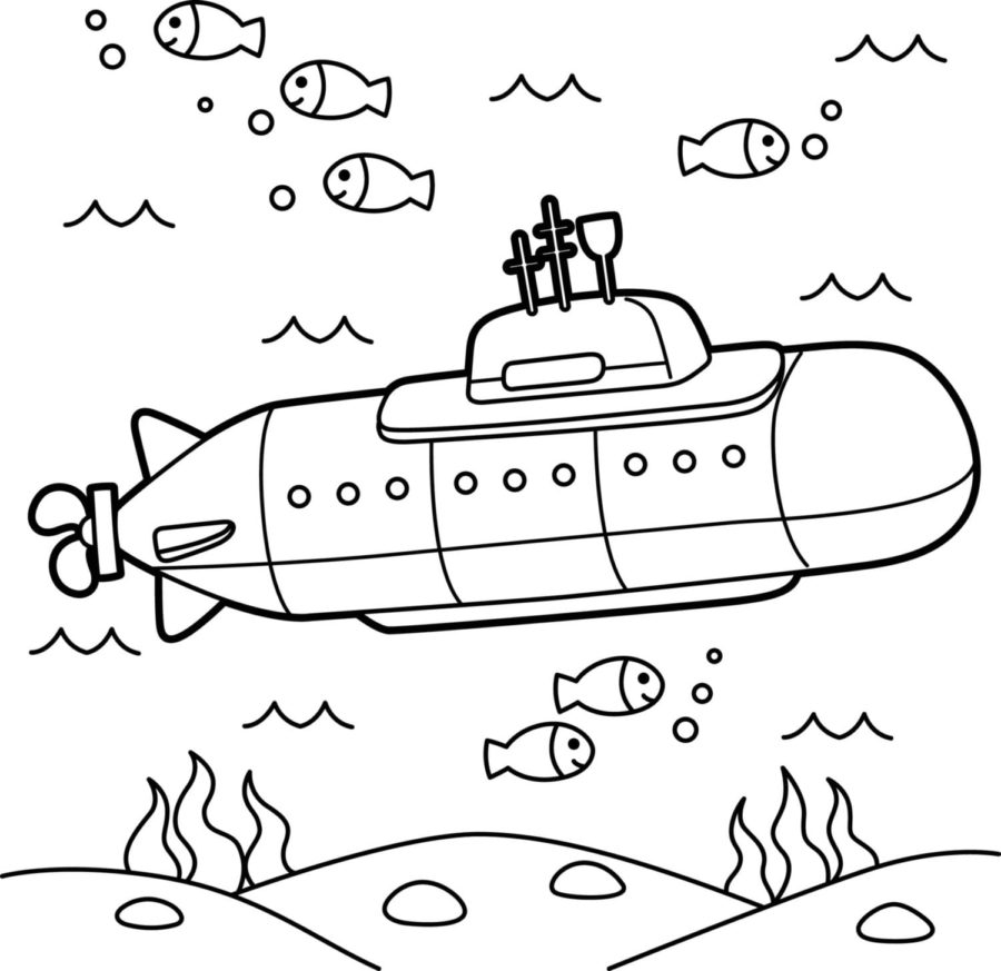 Submarine Coloring Pages