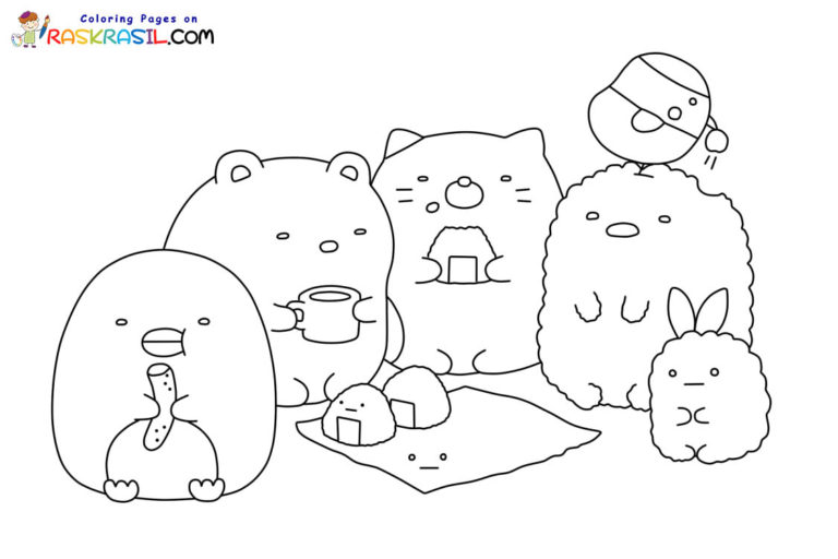 Dibujos de Sumikko Gurashi para Colorear