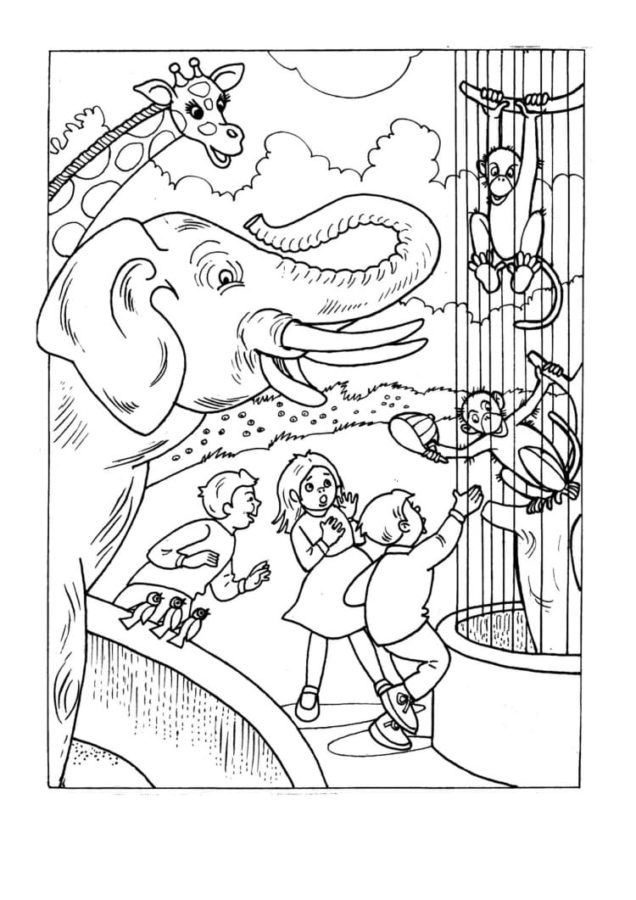 Coloriage Zoo à imprimer