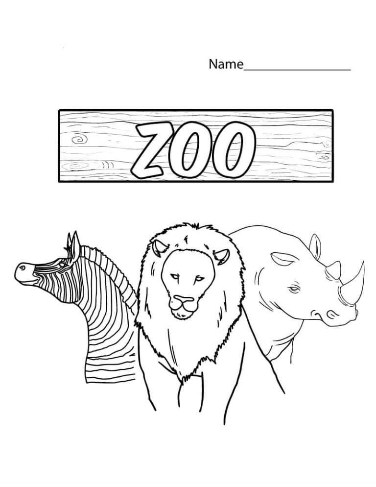 Coloriage Zoo à imprimer